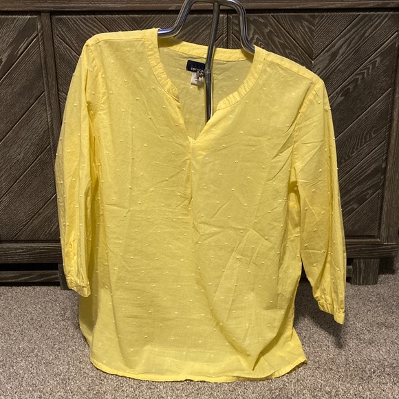 Basic Editions | Tops | Basic Editions Sunny Yellow Blouse 34 Sleeves ...
